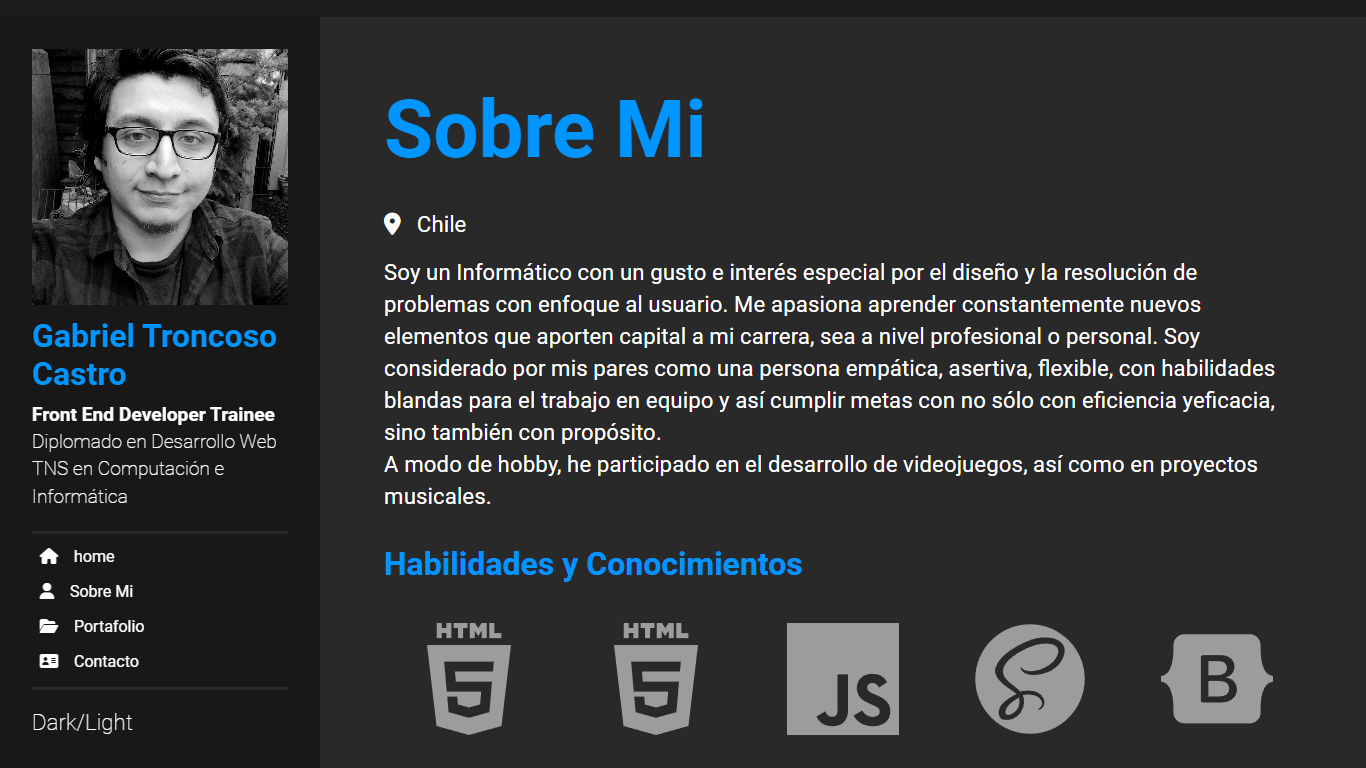 Gabriel Troncoso - Front End Dev Trainee